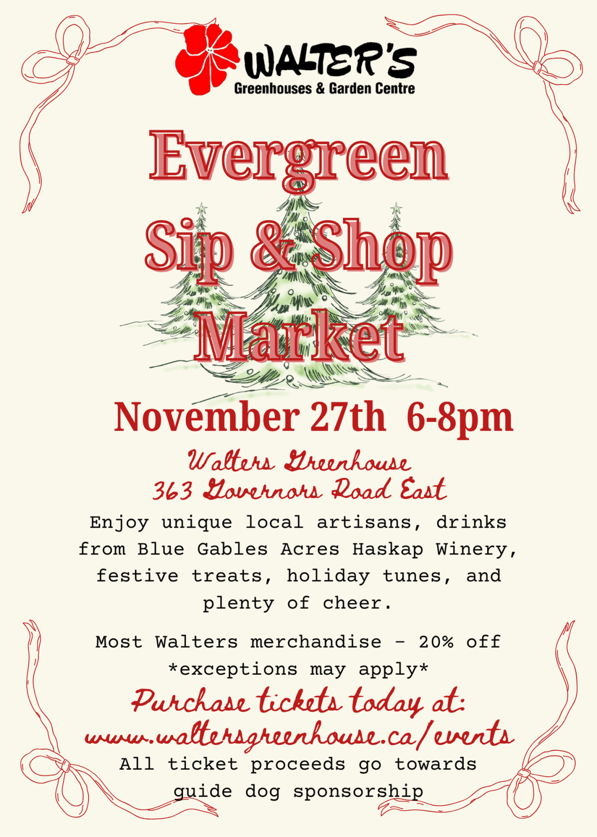 Evergreen Sip & Shop Market – Walters Greenhouses and Garden Centre in ...